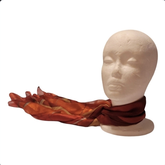 Oscar de la Renta | Accessories | Oscar De La Renta Silk Scarf In Burnt ...